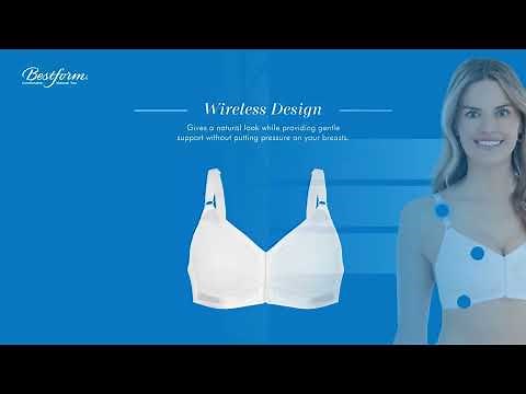 Womens Bestform Wireless Cotton Bra with Front Closure 5006770
