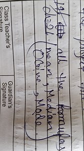 Chapter 26: Important Formulas including Mean, Median, and Mode... | Filo