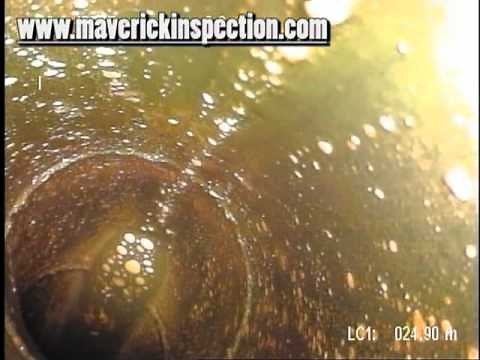 4 inch pipeline from pig launcher - video inspection