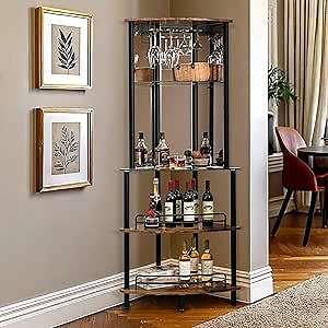 Mango Steam Contemporary Modern Home Entertainment Liquor Bar Catalina Table (Tower Bar, Rustic Wood)