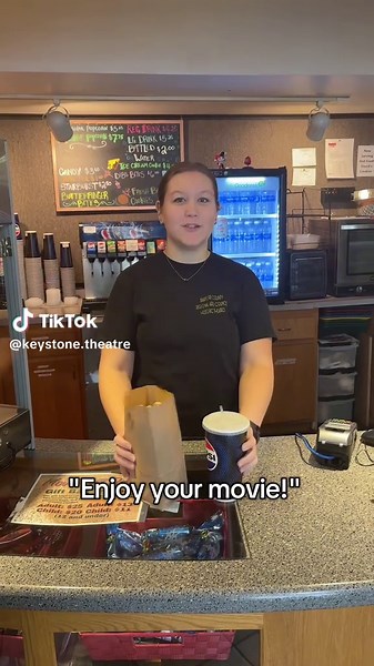 We love the Keystone Movie Theatre! Come one and come all and check out bradfordcountymovies.com to check out our upcoming movies and times!🍿🎥🎞️#Keystonetheatre #movietheater #shift #workers #bestfriends #movies #theatre #watch #popcorn