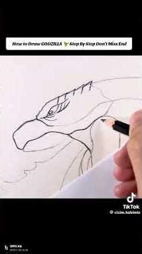 How to draw Godzilla drawing step by step.Realistic drawing 😉#drawing #art #viral #sketch #trending