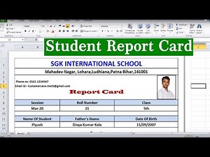 Create Student Report Card in Microsoft Excel Fully automatic