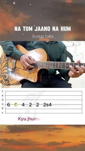 Na Tum Jaano Na Hum Guitar Tabs | Bollywood Guitar Lesson 🎸 | Easy Tutorial for Beginners #shorts