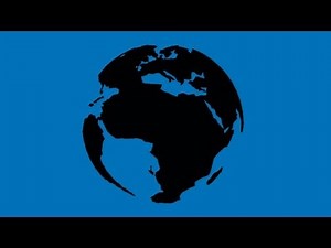 rotating 3D earth model - blue screen effect