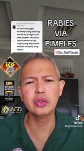 RABIES VIA PIMPLES Doc Abel Manalo #rabies #rabis #dogs #pimples #publichealth #vet #veterinarian #Superdoc #SuperdocSoap | Doc Abel Manalo