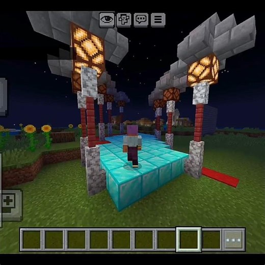 Minecraft Sensor Lamp Decoration 🥀 #minecraft #halo #bones