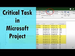 What are critical tasks in Microsoft Project | critical task not showing?