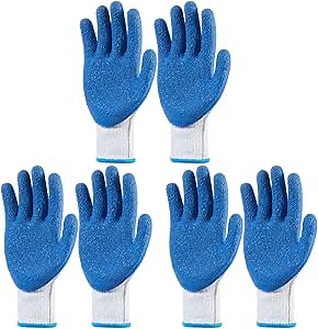 Sureio 3 Pairs Donning Gloves for Compression Stockings Gloves for Donning Gripping Compression Wear(Blue, White)
