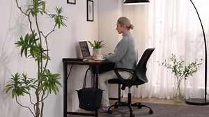 WONDER COMFORT 40 in. Rectangular Rustic Brown Computer Desk Home Office Writing Desk with X-Shaped Metal Frame TN-F01V40-RT