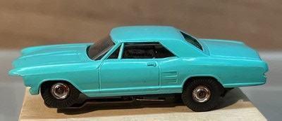 Aurora 1963 Buick Riviera Tjet Cigarbox  Slot Car Turquoise HO 1357 Solid Rivet | eBay