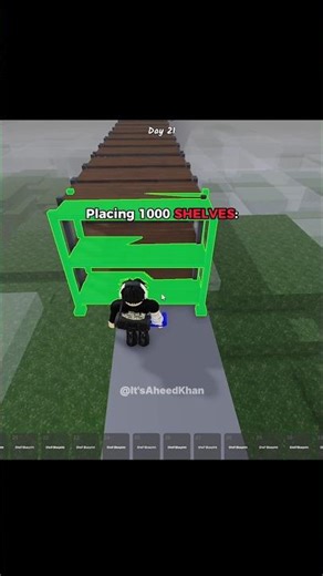 We Built 1000 Shelves In 99 Nights In The Forest 😱 #roblox #fyp