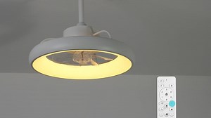 OVAL AIR Loren 20 in. Indoor 6-Speed Metal Mobile-App/Remote-Controlled Dimmable Smart Integrated LED White Ceiling Fan AIR8002D - The Home Depot