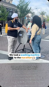Ever seen a washing machine at a marathon?👀🙌🏽 we went to the Pasadena Half Marathon to cheer on the runners and raise people’s awareness on the streets about the work we do around the world💙🙌🏽 it was lovely to bump into the California Valley Girls running club and catch up with them on the support we provide to thousands of girls around the world by helping them reclaim their time - so that they can do what they want to do rather than laundry💗 #laundry #innovation #washingmachine #cali #h