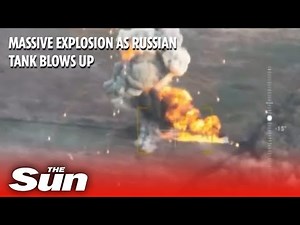 Ukrainian paratroopers blow up Russian BMP-3 tank in MASSIVE explosion