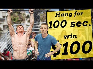 Hang 100 seconds for $100 Challenge VS Pro climbers