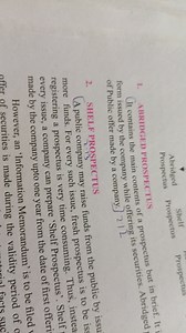 It contains the main contents of a prospectus but in brief. It ... | Filo