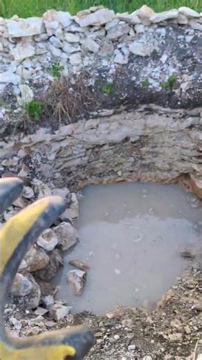 Digging a pond by hand in rock by hand.#garden #gardening #gardenpond #ponds #Texaspond #texas