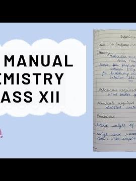 Lab Manual class 12 chemistry| Chemistry Lab manual class 12|Lab manual | Experiments class 12