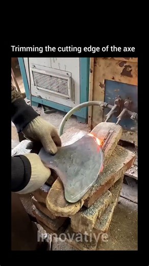 World of Innovation | Trimming the cutting edge of an axe is a crucial maintenance step that restores sharpness, balance, and cutting efficiency. Over time, axe... | Instagram