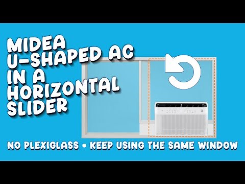 Midea U-Shaped AC in a Horizontal Slider Window