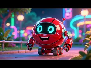 Five Little Robots on the Run | Fun Counting Rhyme for Kids | Nursery Rhymes & Songs for Children