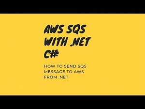 AWS SQS with .net c# | how to send message to aws sqs