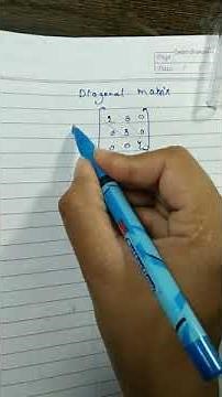 Diagonal matrix and scalar matrix