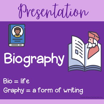 All About Biography PowerPoint Presentation | Reading & Writing Lesson