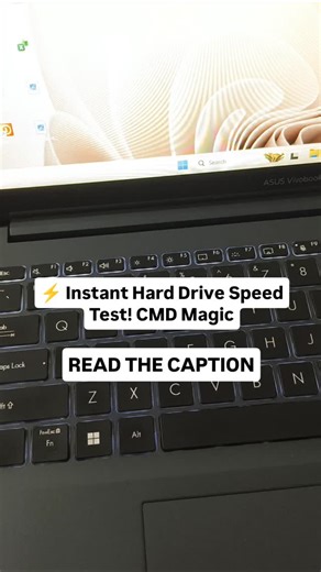 purshottam on Instagram: "🔥 HDD Speed Check in 5 Seconds! No Software Needed!👇 Open Command Prompt as Administrator, then enter winsat disk -drive c (replace "c" with your drive letter, no colon needed). Run it directly for a quick test on the system drive, or add flags like -seq -read for sequential read speeds. #bihar #trending #computer"