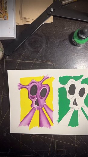 Finished this little guy from the series of little guys I’m working on. #paintingofthedày #acrylicink #watercolor #skullie #oddart | Autio art