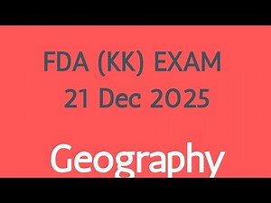 FDA Exam 21/12/2025 | Subject-wise Question Paper Analysis | India and Karnataka Geography MCQs