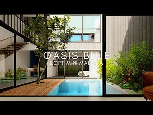 LOFT DE 7X15,5 METROS COM PISCINA INTERNA MINIMALISTA - OASIS BLUE