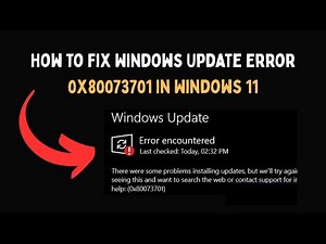 How To Fix Windows Update Error 0x80073701 in Windows 11