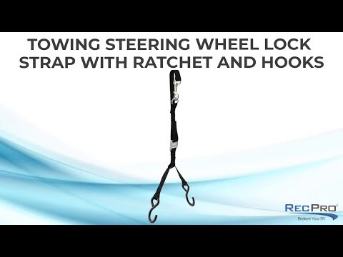 Towing Steering Wheel Lock Strap With Ratchet And Hooks