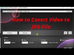 How to convert Video to JPG | Video to Images conversion