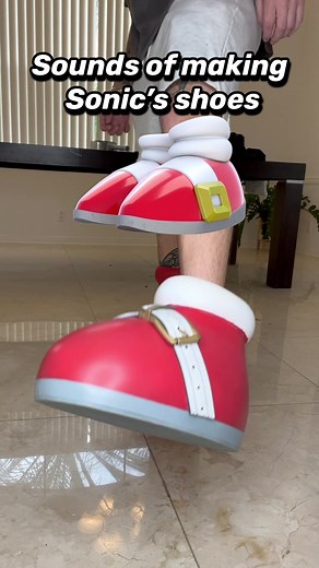 Creating Sonic's Shoes ASMR | Custom Big Red Boot Making Sounds