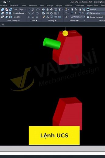 How to Change the UCS Coordinate System in AutoCAD 3D #vaduni #hocautocad #autocad3d