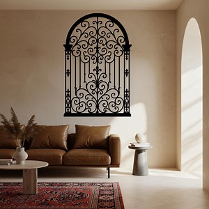 Arched Window Metal Wall Art, Oversized Vertical Scroll Decor, Large Entryway Wall Art, Staircase Hallway Wall Decor, French Style Wall Art - Etsy UK