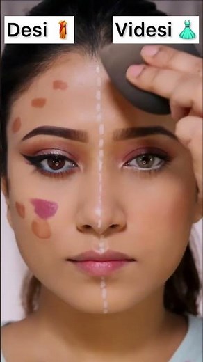 Desi Vs Videsi Makeup Look😍 | #shorts | SUGAR⁩ Cosmetics
