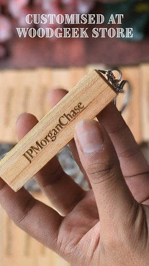 Engarved wooden keyrings customised for your office at Woodgeek Store. Our wooden keyrings are low cost corporate gifts which can be personalized. #woodgeekstore #keyrings #corporategift | Woodgeek Store India
