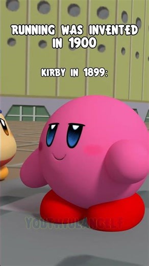 Running was invented in 1900 (Kirby 3D Animation) #kirby #memes #shorts