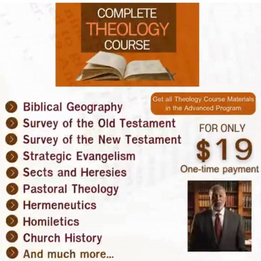 The Complete Theology Course in PDF, from basic to advanced level,...