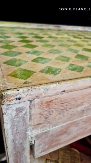 7K views · 136 reactions | This vintage Lectern received a face-lift by @jodieflavellart - keeping the natural wood grain, a little stain and colour goes a long way! Products used - - Voodoo Gel Stain White Magic - Harlequin Stencil - Pistachio Terra Clay Paint - Big Mamma's Butta Wax #vintagefurniture #diy #dixiebellepaint #lectern #woodgrain #antiquefurniture #furnitureflip #woodstain #Stencil #terraclaypaint | Dixie Belle Paint Company | Facebook