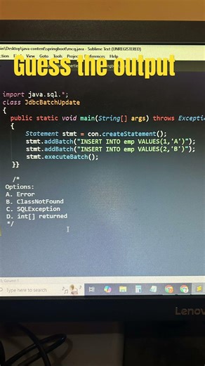 Java Interview Trap Question | JDBC interview question #javadeveloper #jdbc #mysql #corejava #java