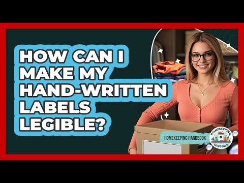 How Can I Make My Hand-written Labels Legible? - Homekeeping Handbook