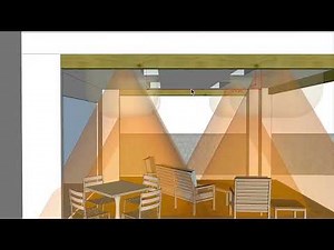 Our Layout of the Infratech Electric Heater for this Residential Patio Structure - FlushMount