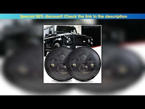 Flash Sale 2pcs Car 7" Headlight for Land Rover Defender 90 110 Round LED Headlights Kit High Low B