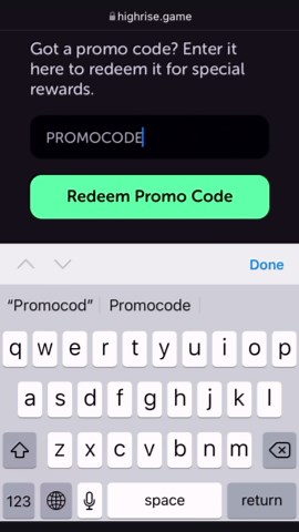 Highrise on Instagram: "How to redeem promo codes ⬇️ 1️⃣ Visit our website, Highrise.game and log in to your account 2️⃣ Tap the menu in the top right corner and select “Redeem a Promo Code” 3️⃣ Input the code and redeem your reward! 🎉 🎁 Freebies await! You can redeem promo codes on our website for tons of exclusive free rewards! Codes can be found at HRLive events, on our social media pages, as well as in many other places 👀 Give us a follow to stay up to date on the lat