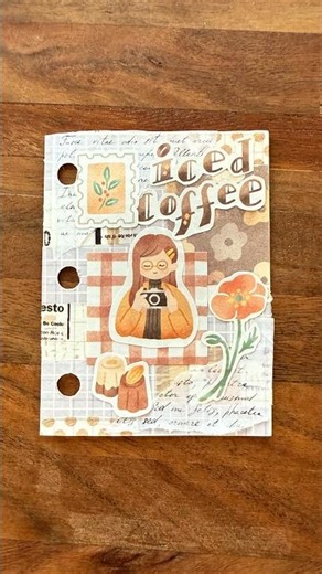 3孔手帳No.050｜大創拼貼(百均拼貼)｜MT紙膠帶、冰咖啡女孩 #手帳拼貼 #剪紙 #紙膠帶 #ASMR #DIY #貼紙 #拼貼 #手帳裝飾 #剪貼 #手帳佈置 #手帳